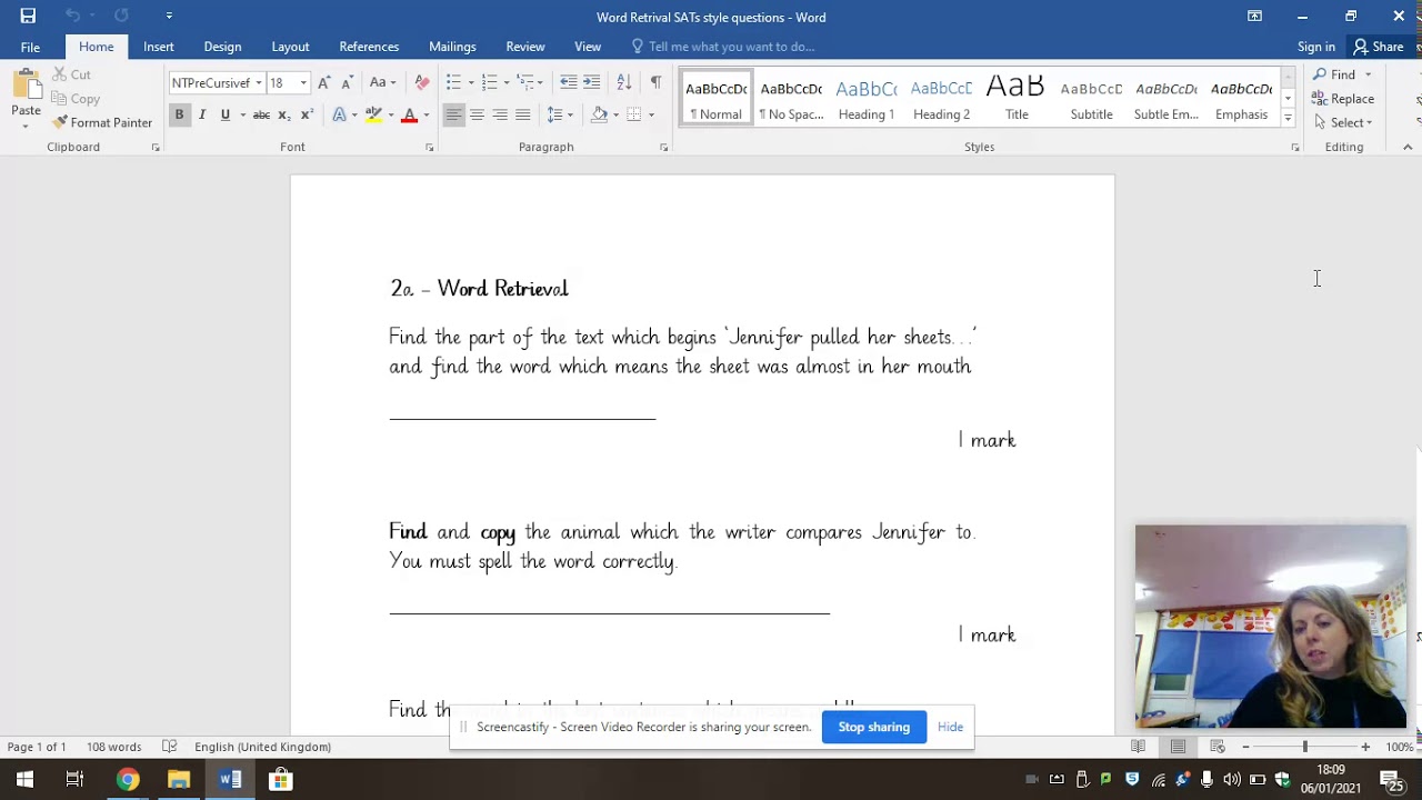 Y3 Friday 8th January - Guided Reading - YouTube