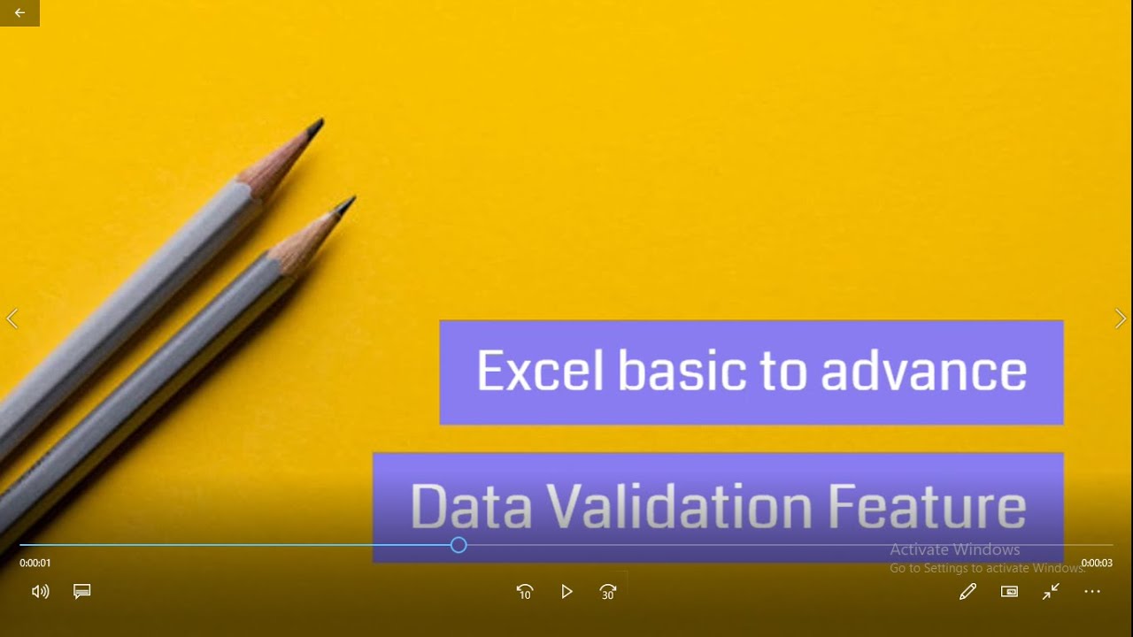 Excel Data Validation Feature YouTube Excel Data Validation Feature YouTube