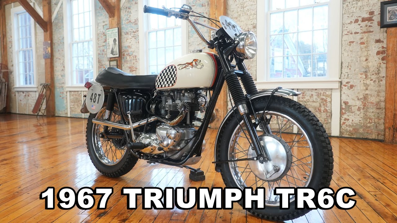 1967 TRIUMPH TR6C Factory Production Race Bike - YouTube
