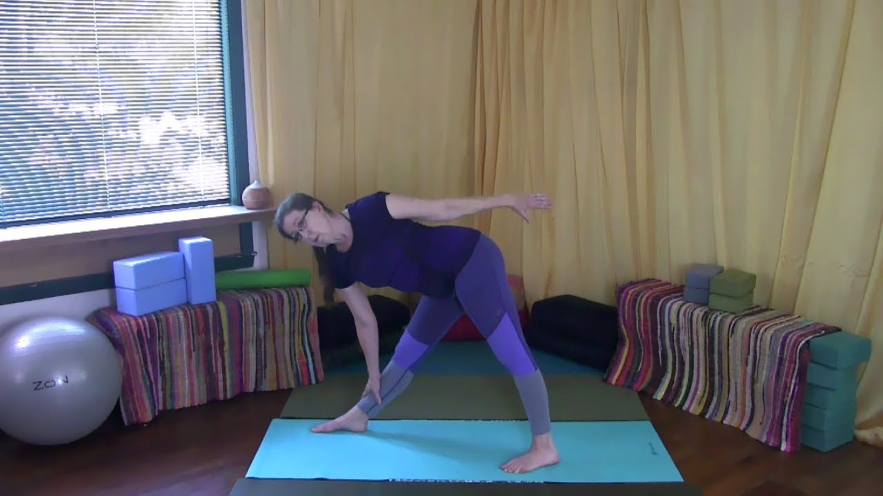 Triangle and Forward Bend Routine to Relax the Neck and Shoulders - YouTube