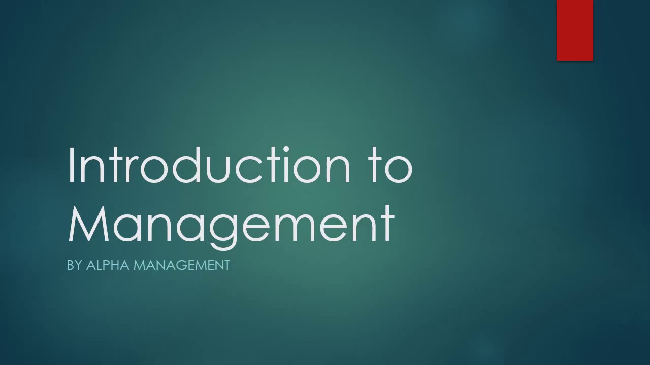 Introduction to Management - YouTube