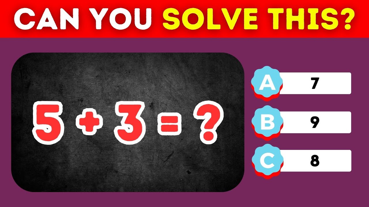 Test Your Math Skills! 🔢 Easy to Hard Quiz - YouTube