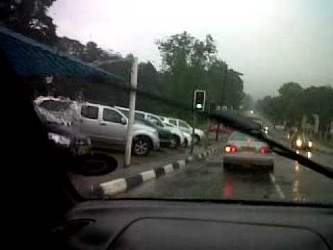 driving through huge puddle and wetting people at bus stop - YouTube