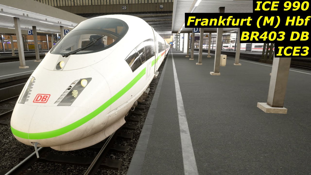ICE 990 - Frankfurt (Main) Hbf - BR403 DB - ICE3 - YouTube