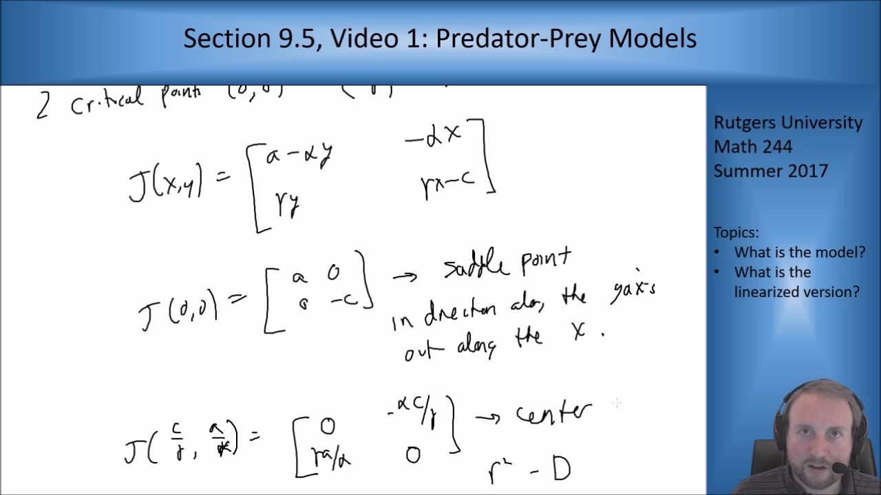 MATH 244: Section 9.5, Video 1: Predator-Prey Models - YouTube