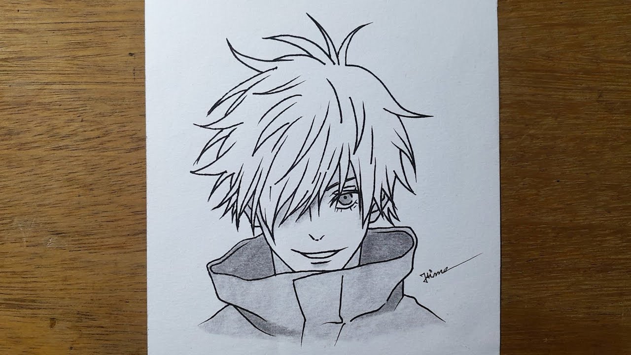 How to draw Satoru gojo || Como Desenhar Satoru gojo || Easy Satoru ...