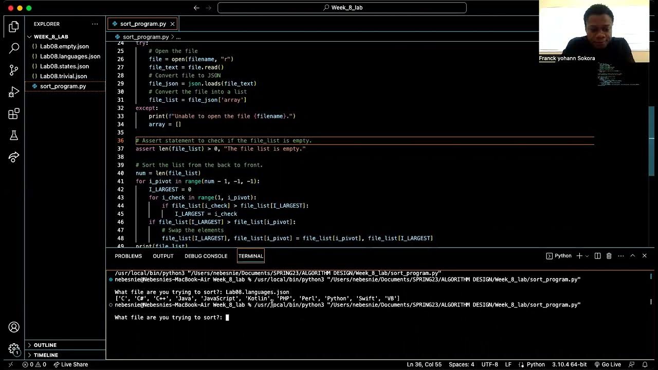 sorting program - YouTube