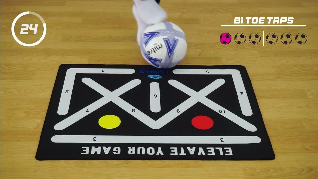 FSKILLS | Level 1 - B1 Toe Taps | Football Skills Training Mat Video Tutorial - YouTube