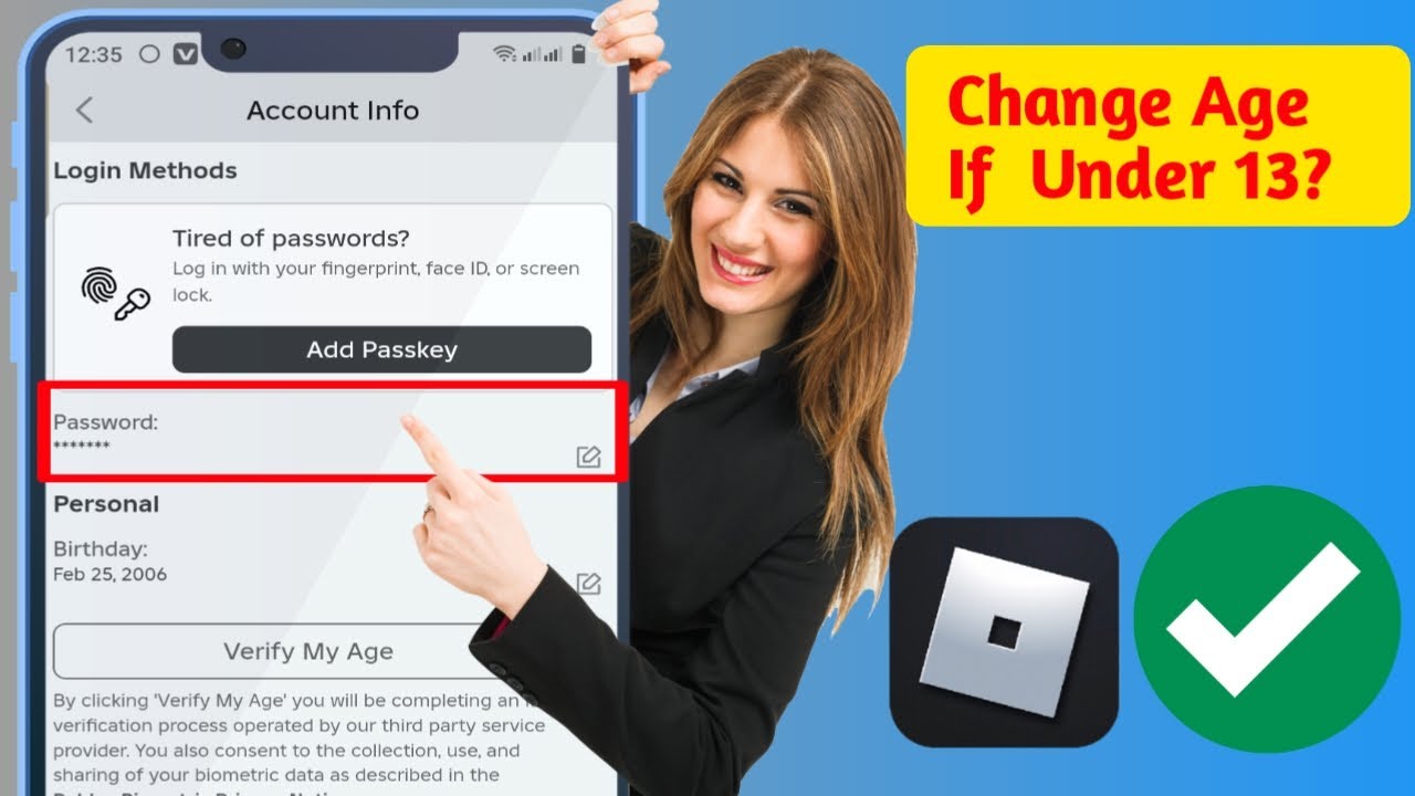 How To Change Your Age If Under 13 On Roblox, (Change Birthday On ...