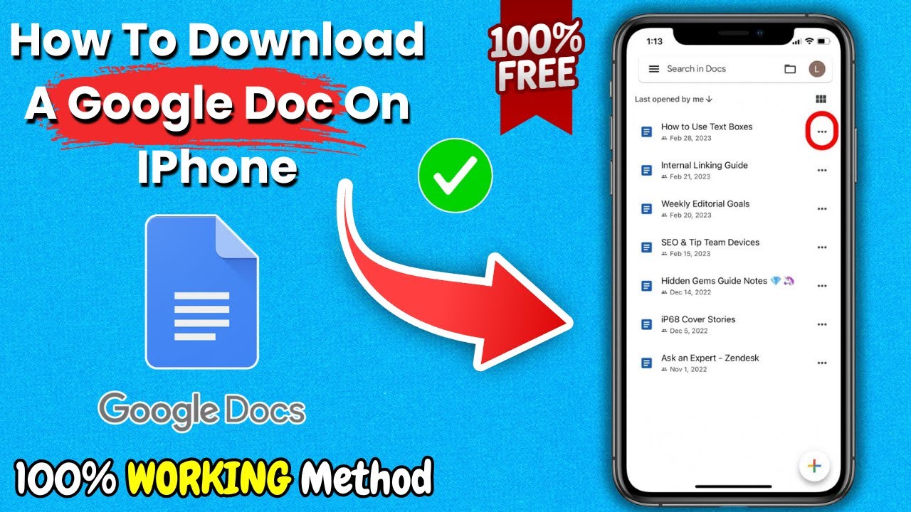 How to Download a Google Doc on iPhone In 2025 - YouTube