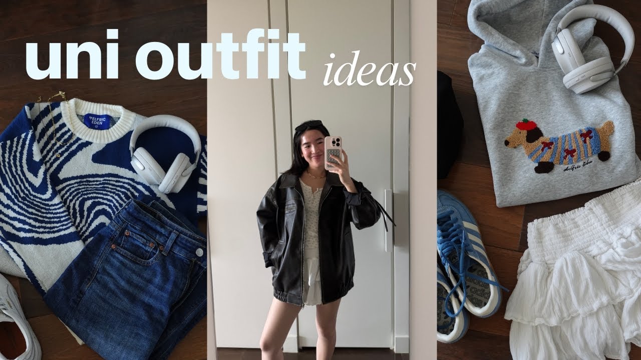 Comfy and casual uni outfit ideas 📚 - YouTube