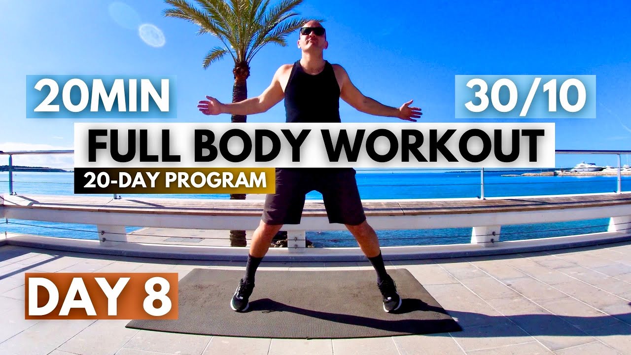 HIIT Full Body Workout 20 Min / TABATA 30/10 / 20-Day Program DAY 8 - YouTube
