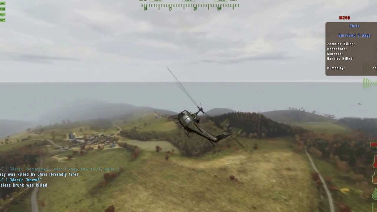 Heli Fight Over Chernarus ARMA 2 DAYZ MOD - YouTube