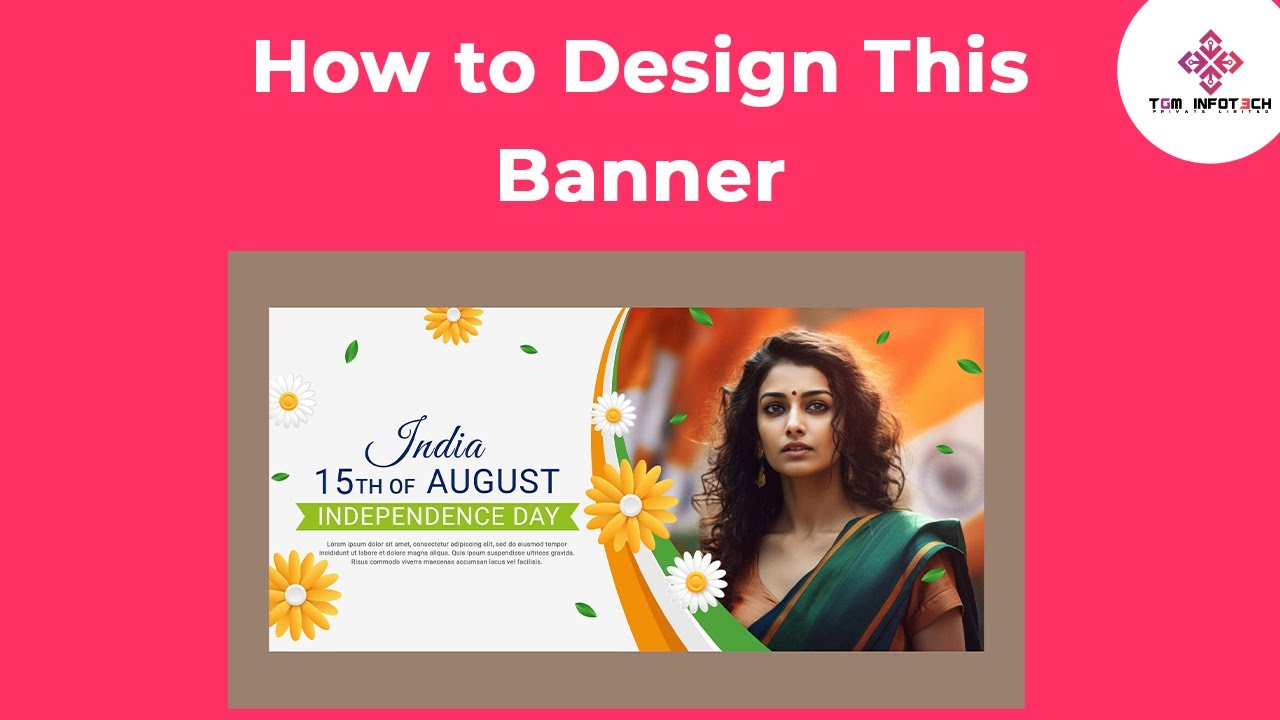 How To Banner Design | India Independence Day banner design - YouTube
