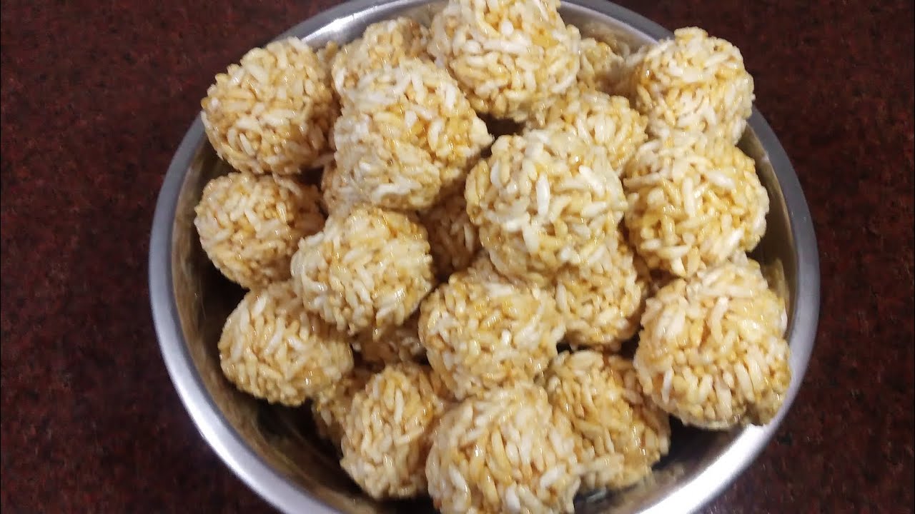 Murmura Laddu Recipe l Lai ke Laddu l Puffed Rice Laddu l Kids snacks ...