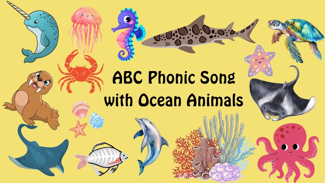 ABC song| ABC Ocean Animals Song for Toddlers| Learn the Alphabet with ...