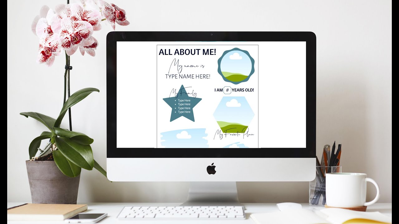 Virtual All About Me Template for Speech Therapy (How To Video Using ...