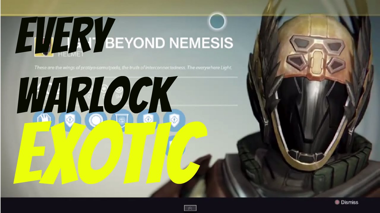 Destiny Level 30 Warlock - All Exotic Helmets - YouTube