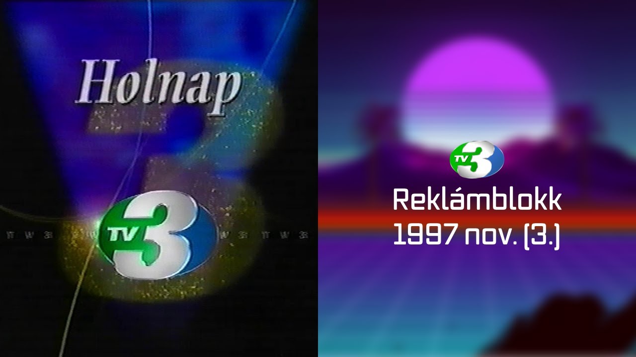 TV3 reklámblokk 1997 november (3.) - YouTube