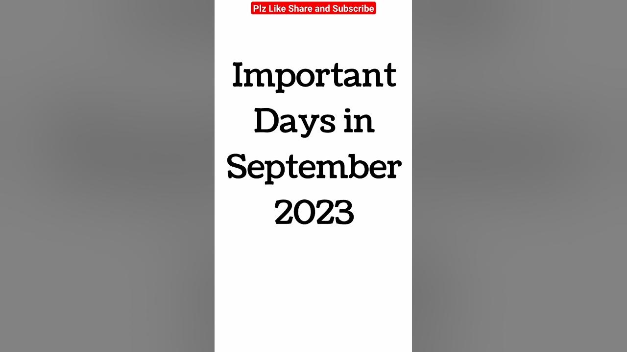 September 2023 Full List Of Important National And International Days september-2023-full-list-of-important-national-and-international-days