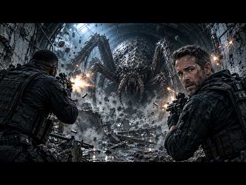 2026 Action Movie: Treasure hunters enter a golden tomb—only to face a giant spider monster!