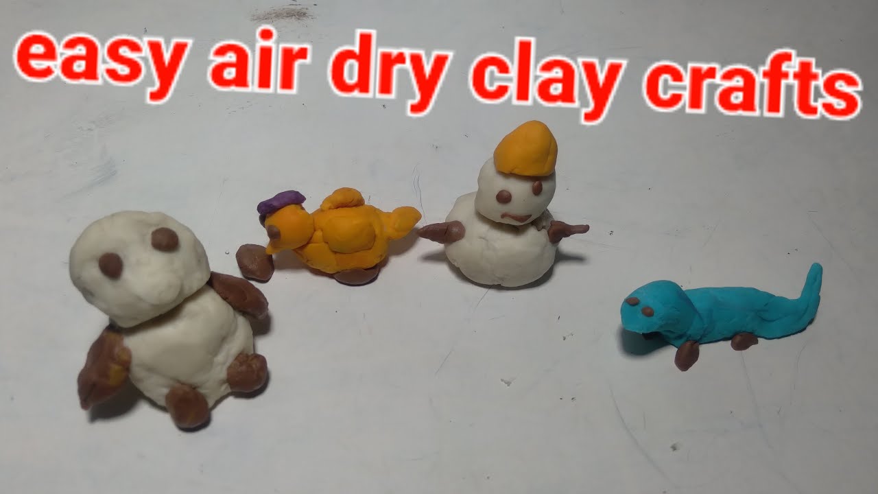 easy way to make dolls from clay, owls, ducks, snowmen, lizards - YouTube