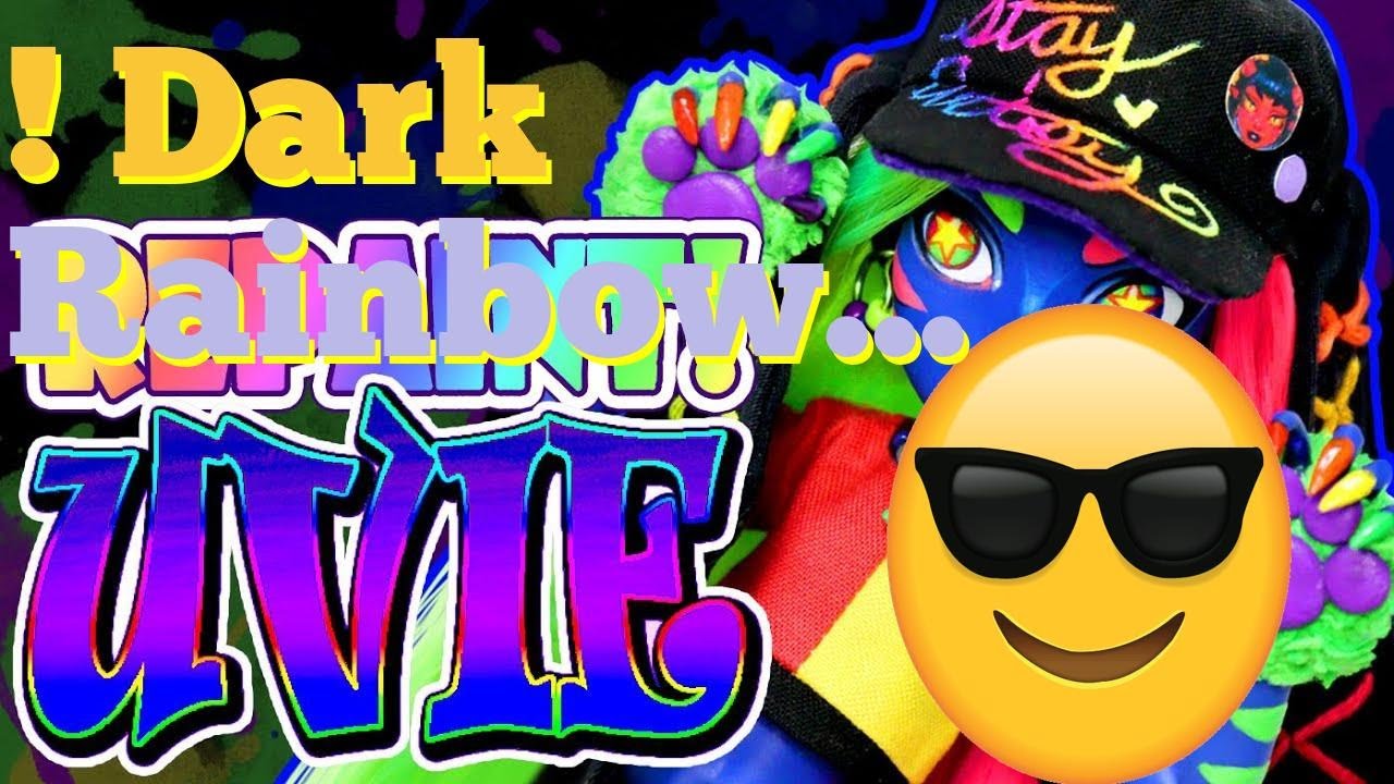 Repaint! Uvie The Dark Rainbow Doll Custom Made Monster High Doll Creating A Stunning Da - YouTube