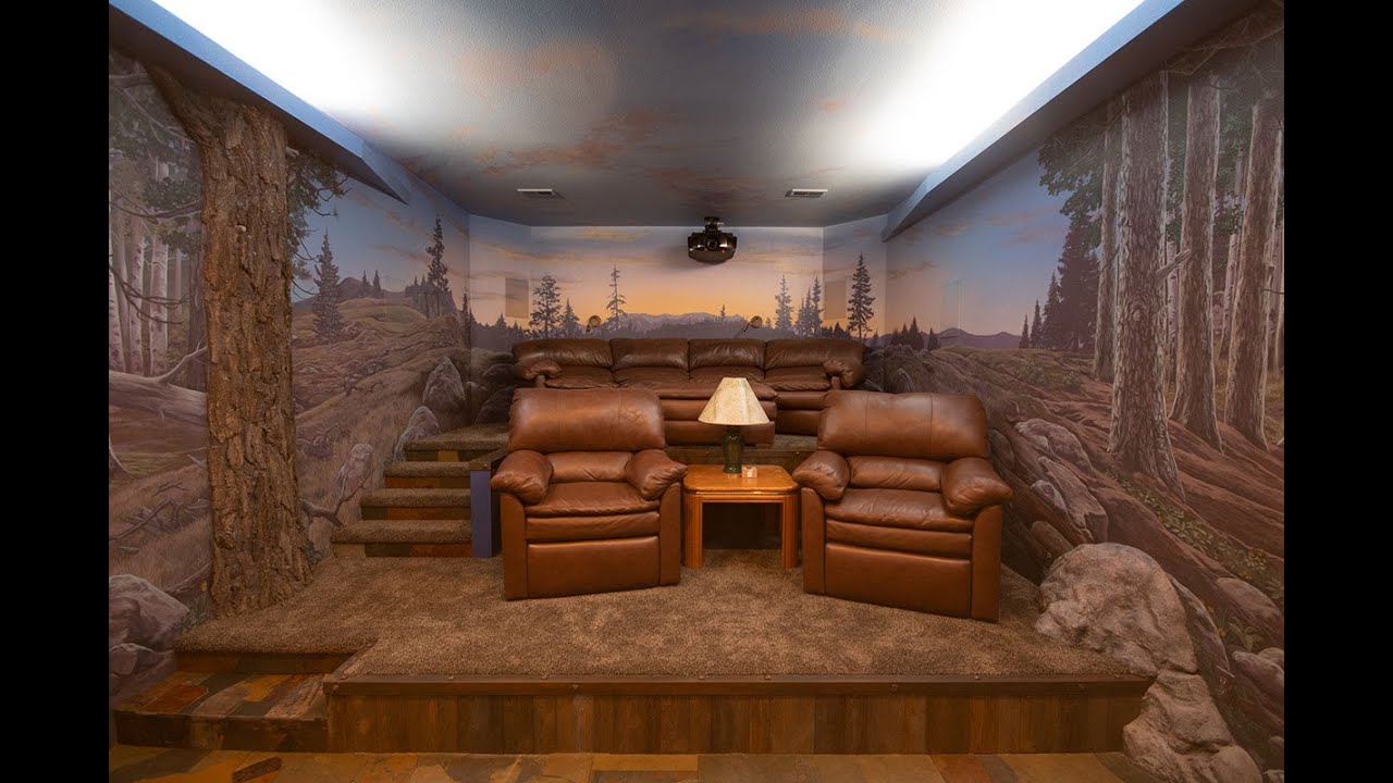 Custom Designed and Painted Theater Mural - YouTube