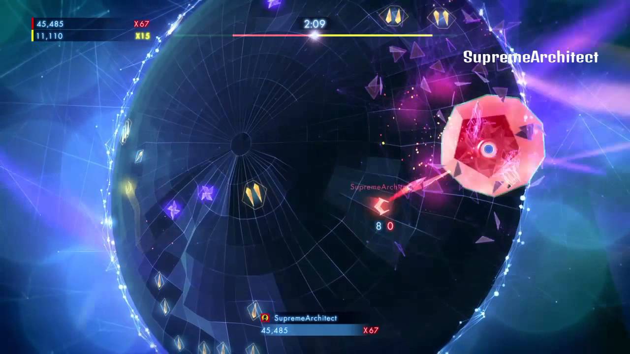 Geometry Wars 3 Dimensions Stock multiplayer match - YouTube