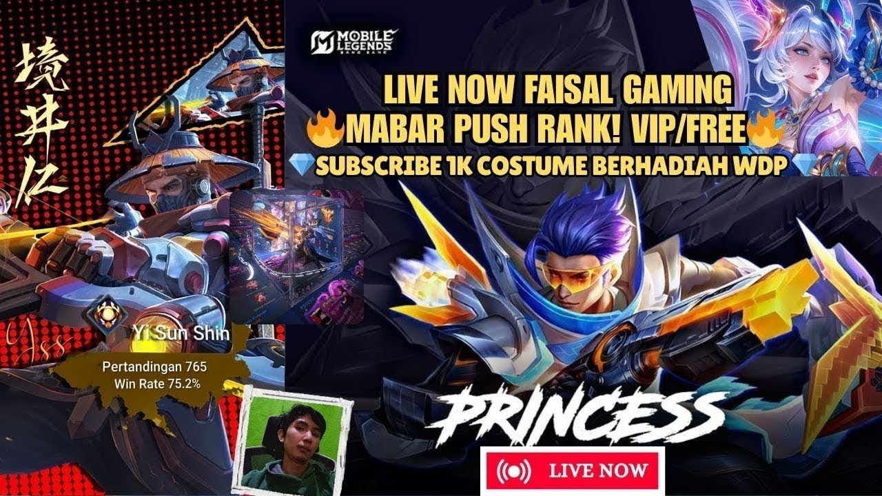 MOBILE LEGENDS LIVE PUSH RANK MODE KALEM OPEN MABAR VIP/FREE # ...
