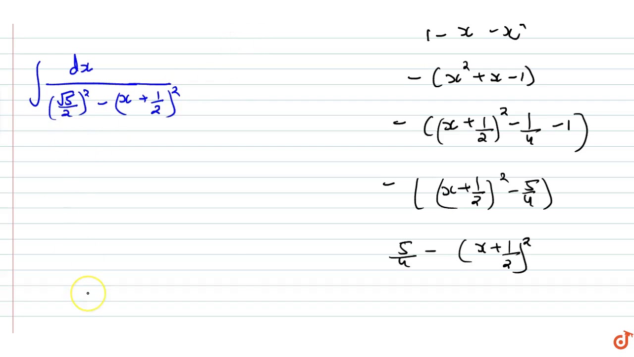 `int(dx)/(1-x-x^2)=` - YouTube