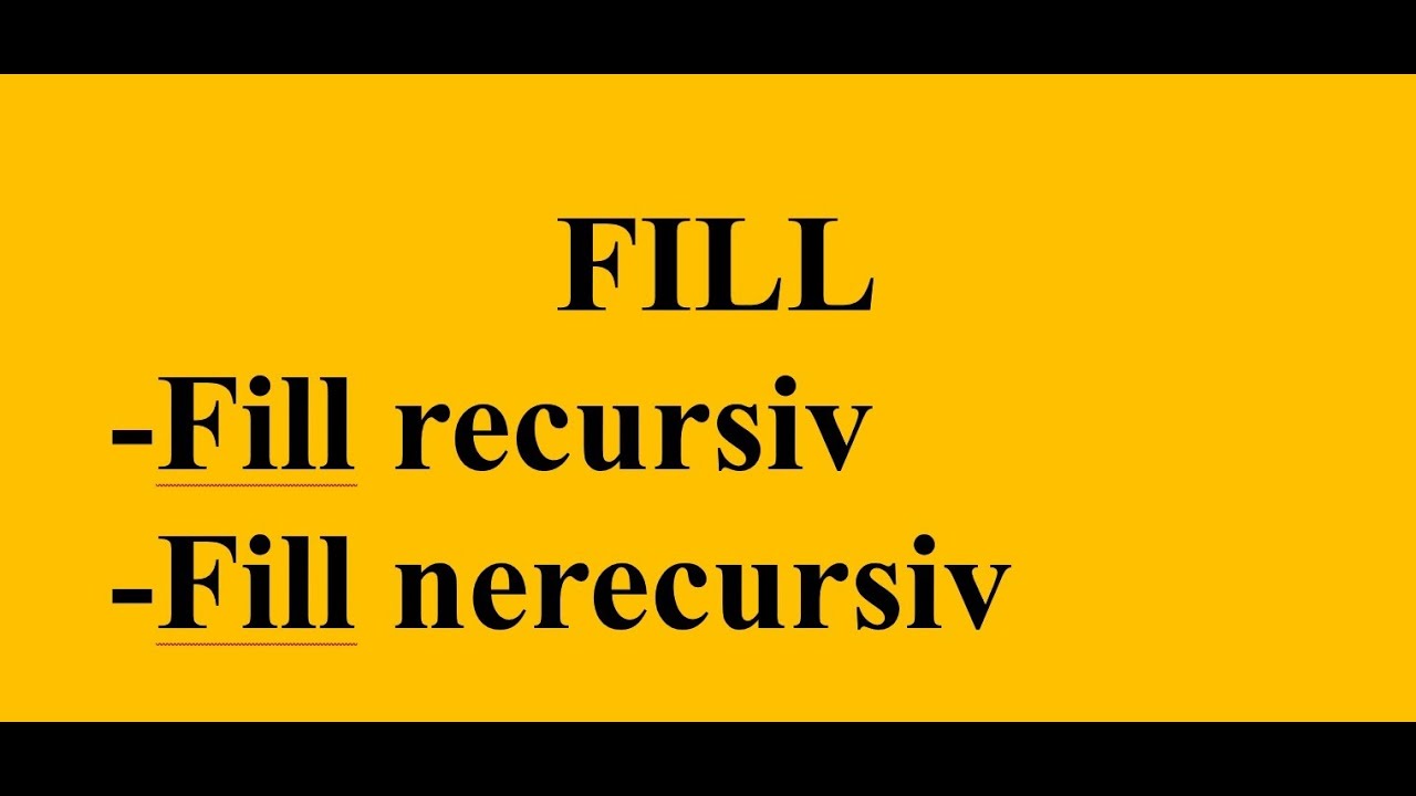 Algoritmul FILL - implementare recursivă și nerecursivă - YouTube