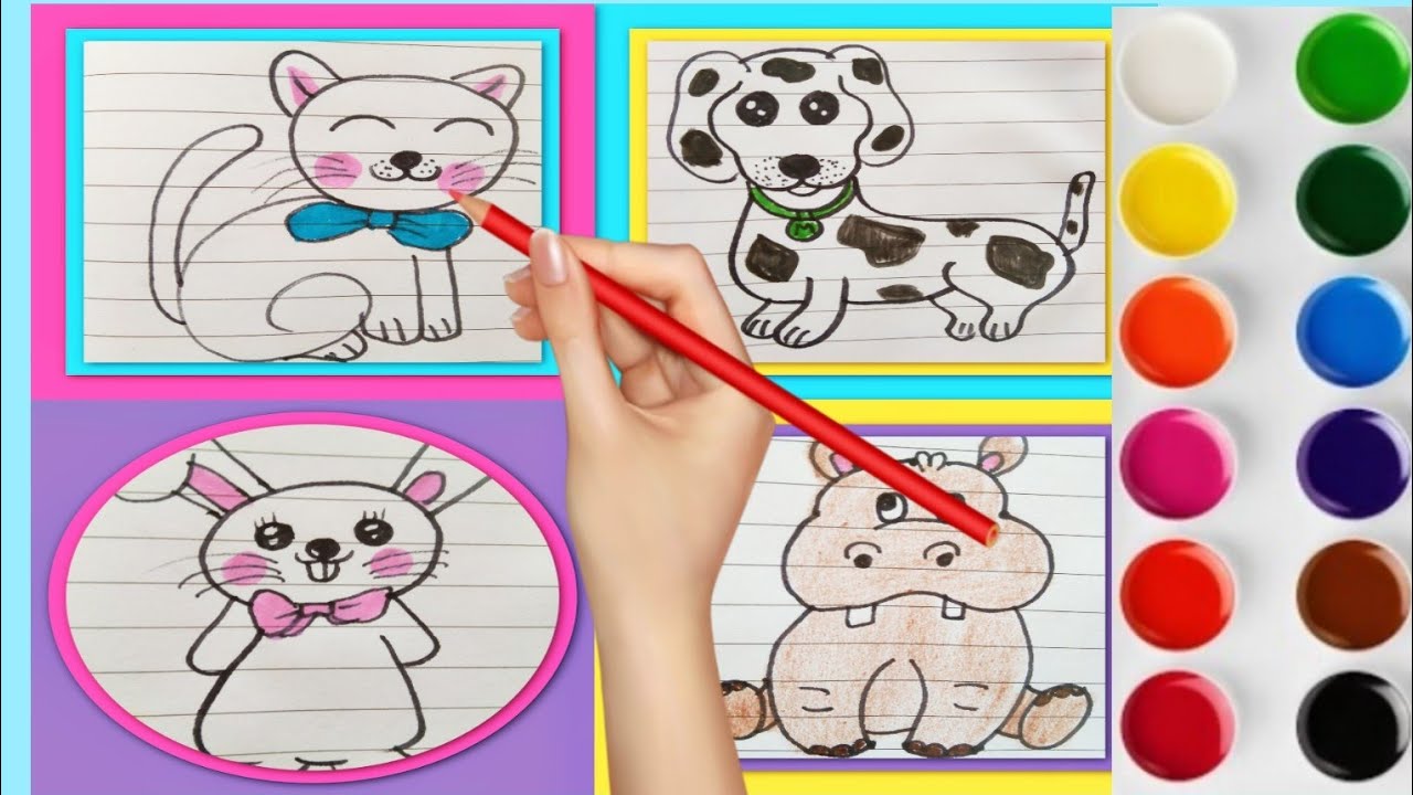 How To Draw And Coloring Step By Step Part5(easy drawing for your kids ...