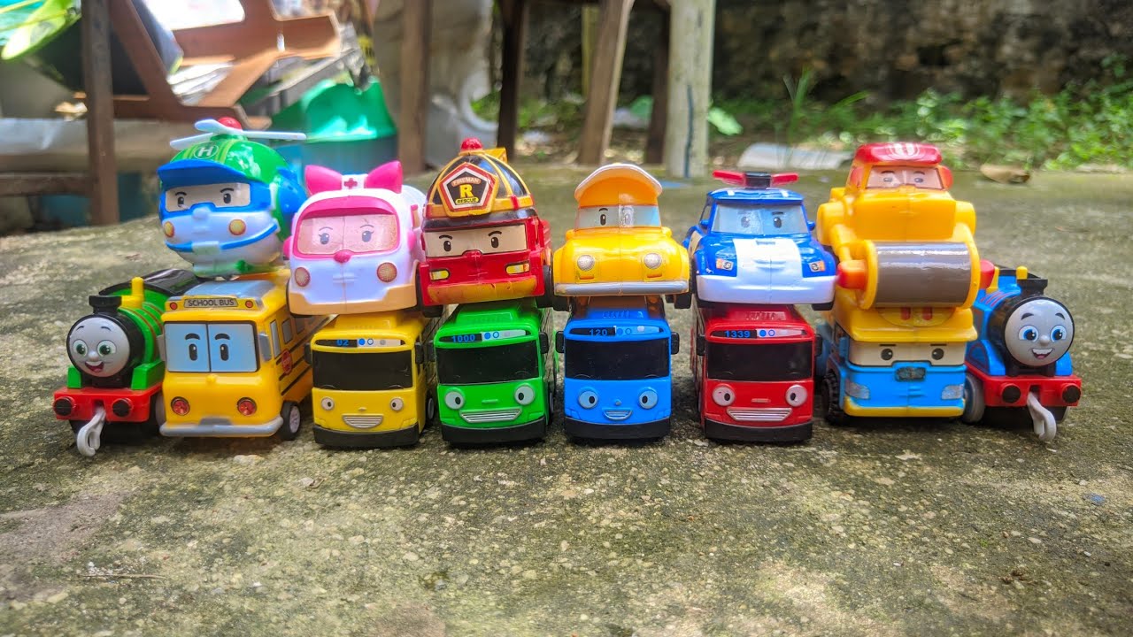 Wadidaw Menemukan Bus Tayo, Gani, Rogi, Lani, Robocar Poli Dan Kereta ...