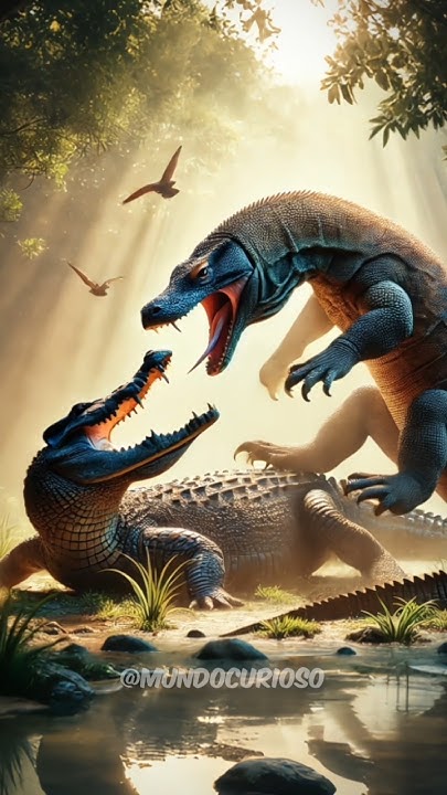 Cocodrilo vs dragón de komodo 🤔👀 #mundocurioso #entretenimiento - YouTube