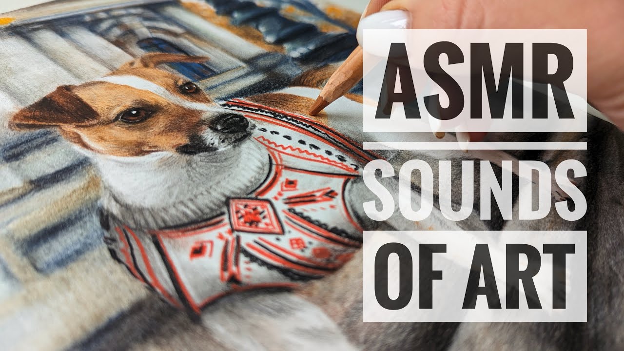 ASMR Drawing a Jack Russell Terrier | Relaxing Sounds of Charcoal on ...