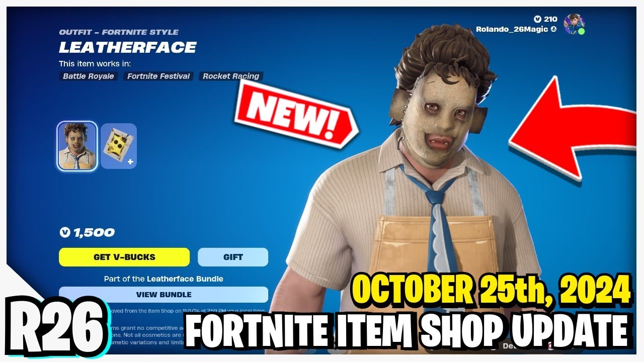 Fortnite Item Shop *NEW* LEATHERFACE SKIN & *RARE* EDDIE BROCK IS BACK ...