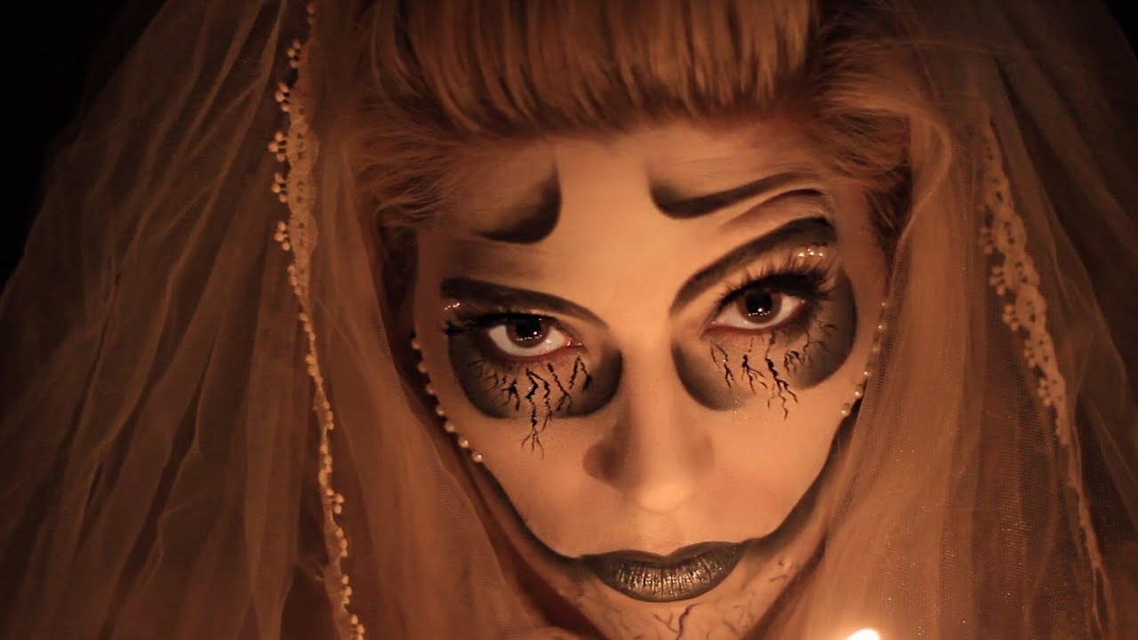 Halloween Undead Bride Tutorial - YouTube