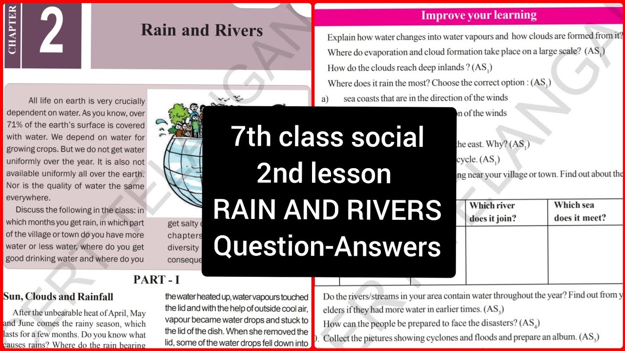 7th Class Social 2nd Lesson Rain And Rivers Question Answers SSC 7th 7th-class-social-2nd-lesson-rain-and-rivers-question-answers-ssc-7th