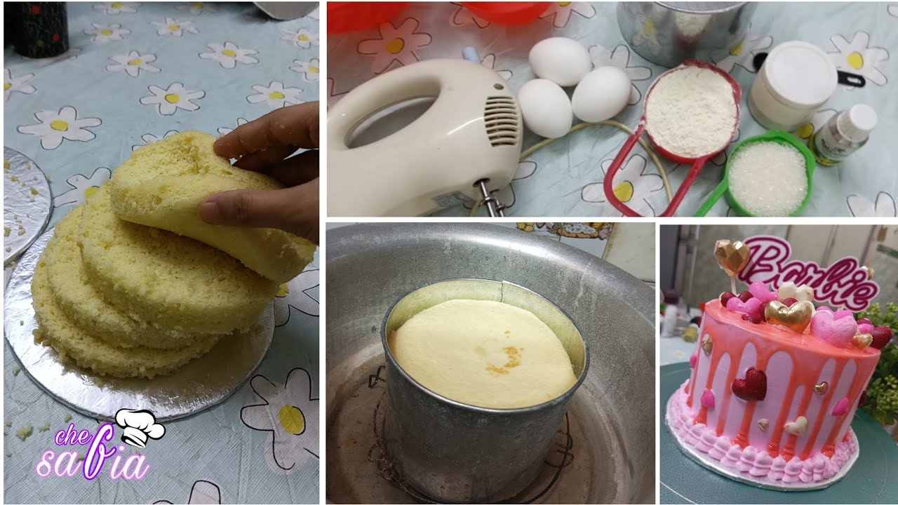 2 pound Tall cake | Vanilla Sponge cake recipe without oven | Vlogs ...