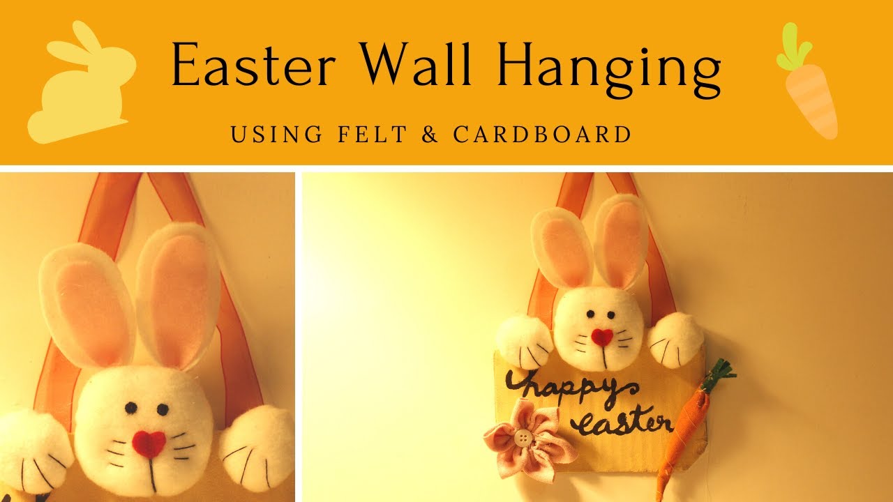 DIY EASTER CRAFTS | How to make Easter Bunny wall hanging | # ...