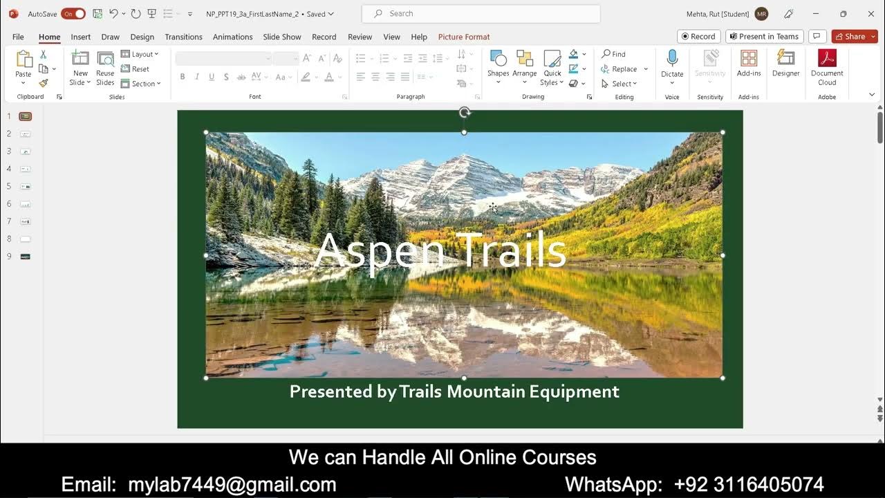 New Perspectives PowerPoint 2019 | Module 3: SAM Project 1a | NP_PPT19 ...