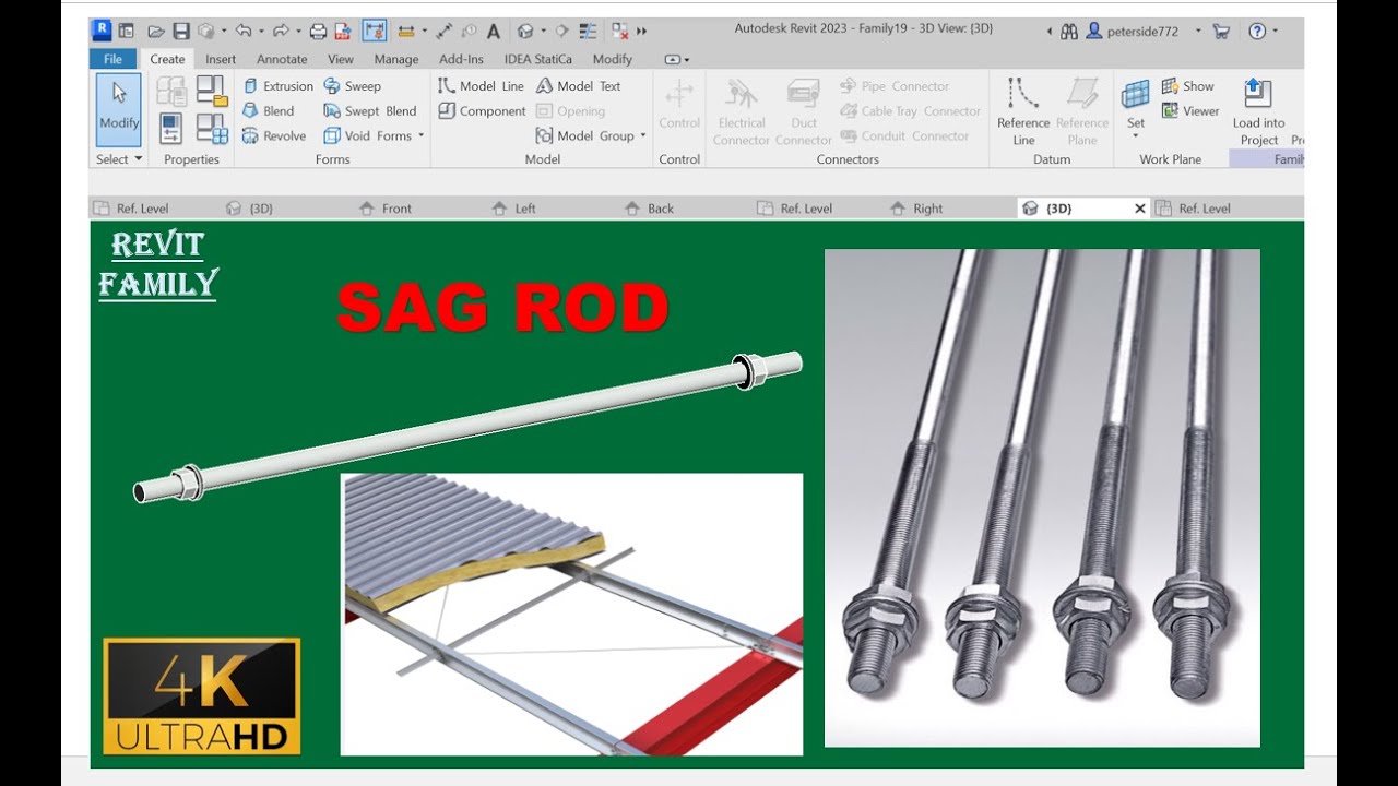 SAG ROD modelling in Revit (4K ULTRA HD) - YouTube