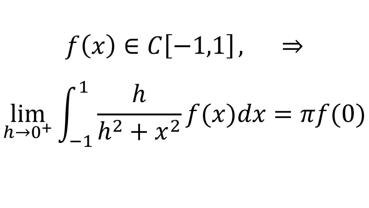 Can we switch the order of limits? Lim integral from -1 to 1 (h/h^2+x^2 ...