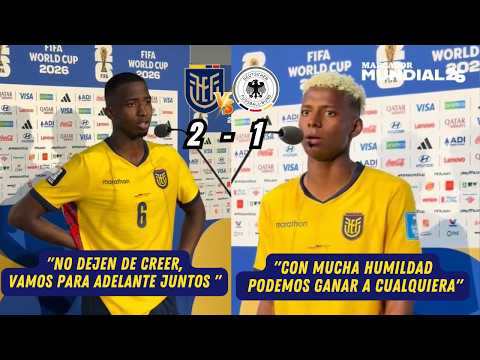 Declaraciones de Nilson Ángulo y Willian Pacho tras el triunfo ante Alemania