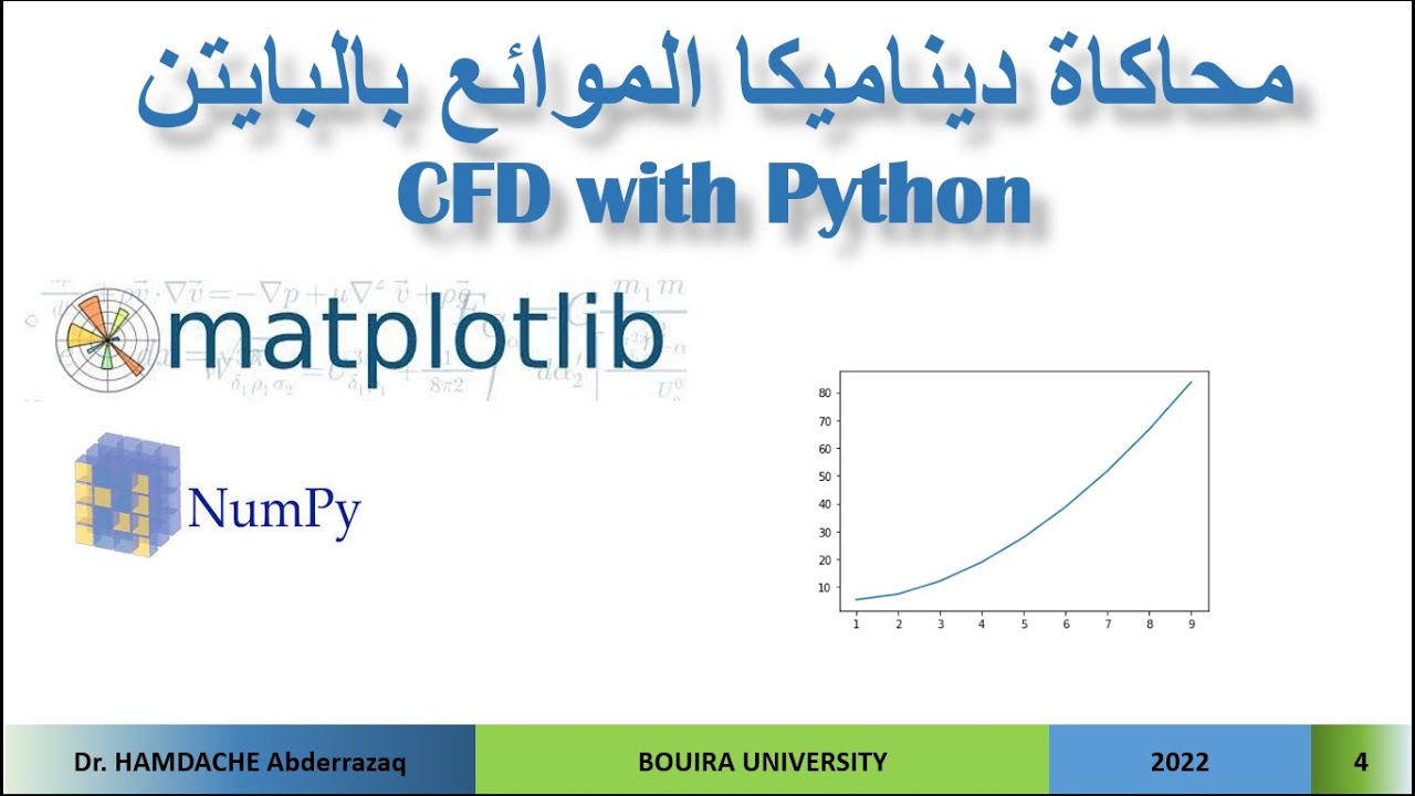 4- Module import, graph with matplotlib استدعاء مكتبة ماتبلوت ليب و ...