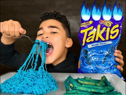 BLUE TAKIS FIRE NOODLES | EXTREME🥶 - YouTube