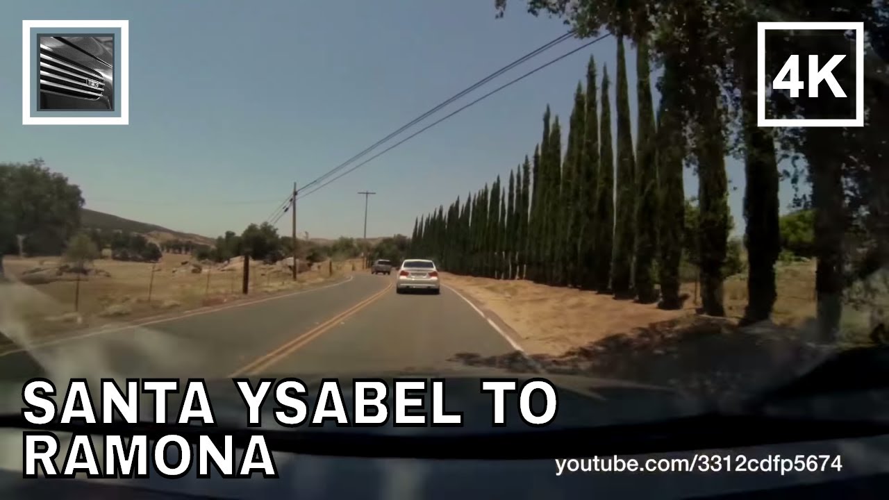 Driving from Santa Ysabel to Ramona, California State Highway Route 78 ...