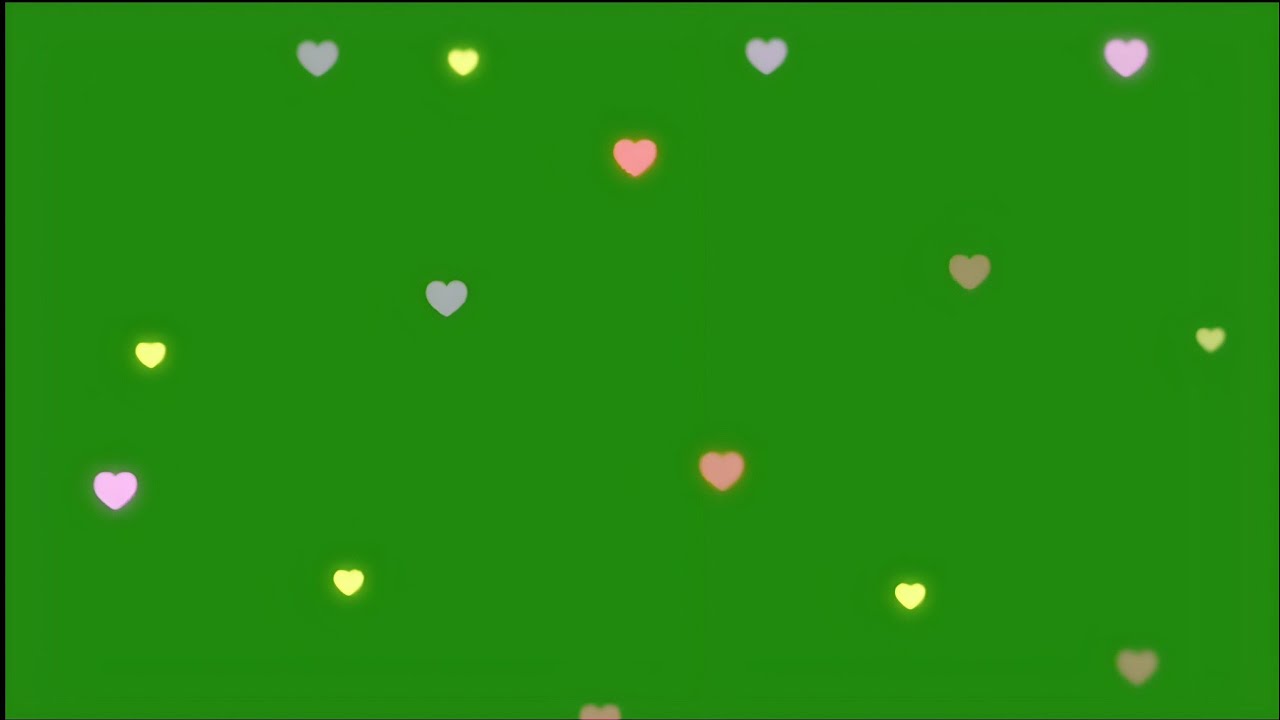 Heart falling effect video green screen | Green screen colour full ...