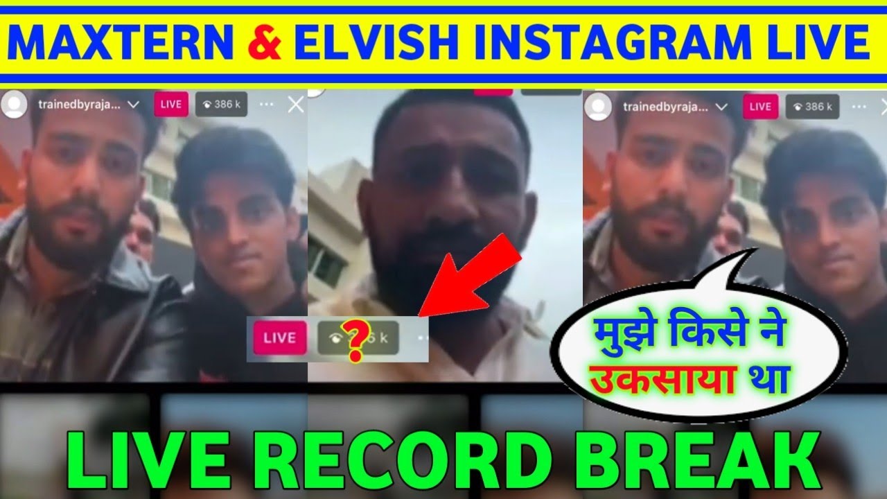 🤪 Elvish Yadav And Maxtern Together Live on Instagram ! Full Live ...